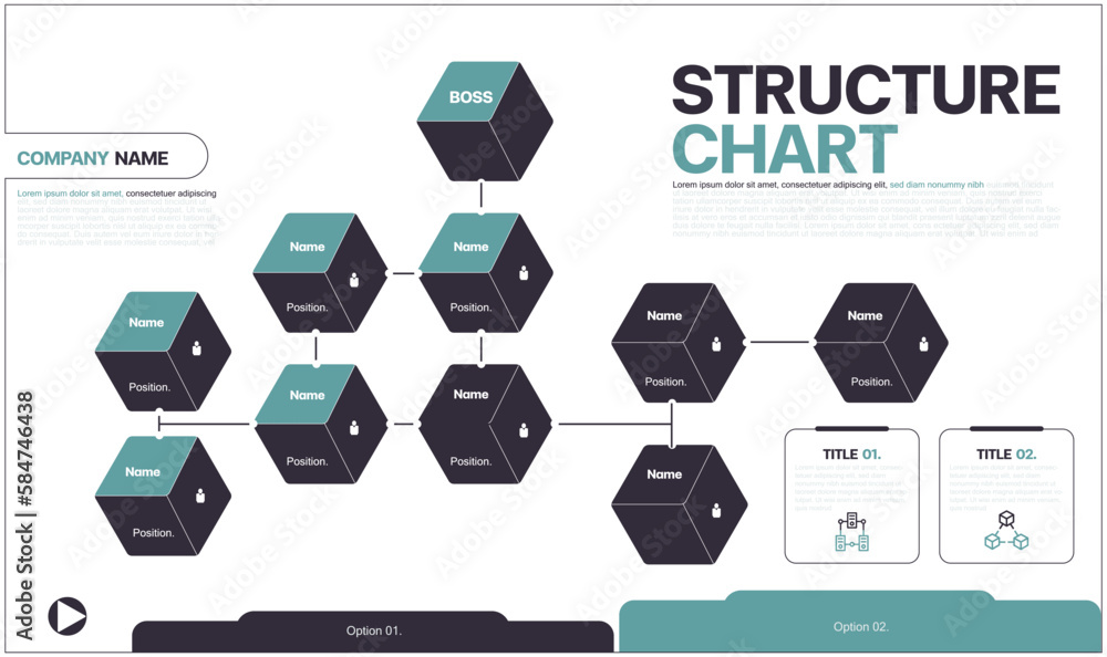Vetor do Stock: Company Organization Chart. Structure of the company ...