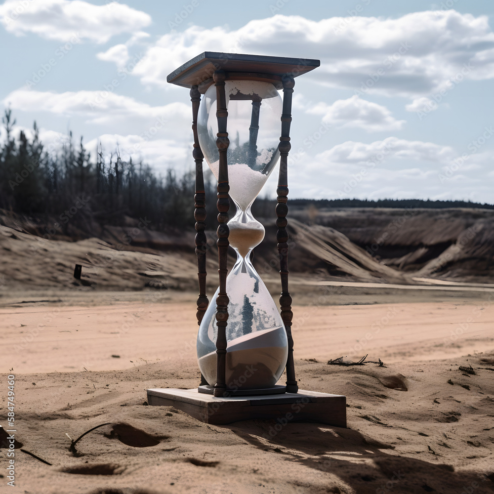 Classic Hourglass. life sentence, time stolen created with Generative ...