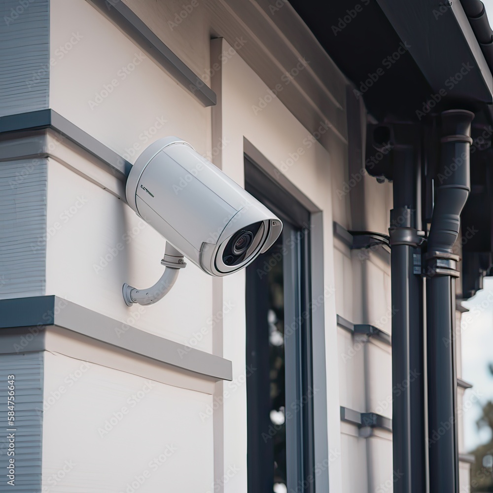 Security, CCTV cameras in the office building, and home security system ...