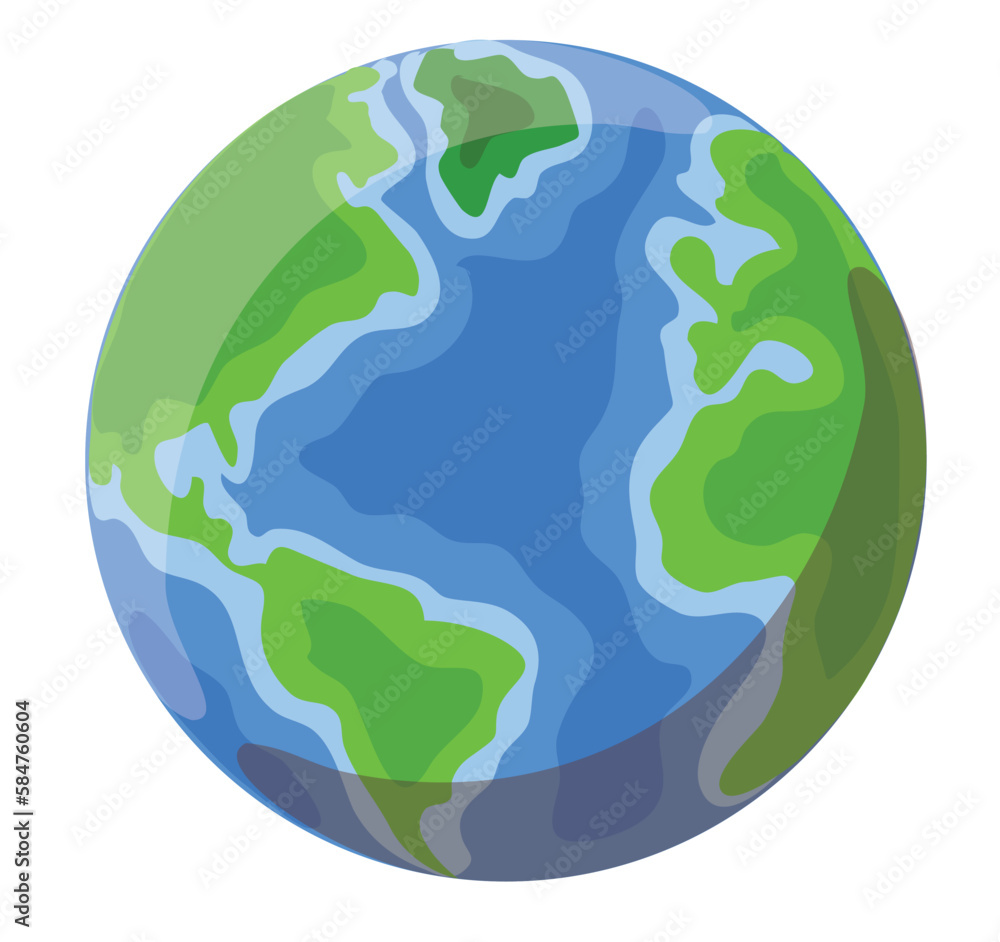 Cartoon Earth Planet Illustration of a cartoon design earth planet ...