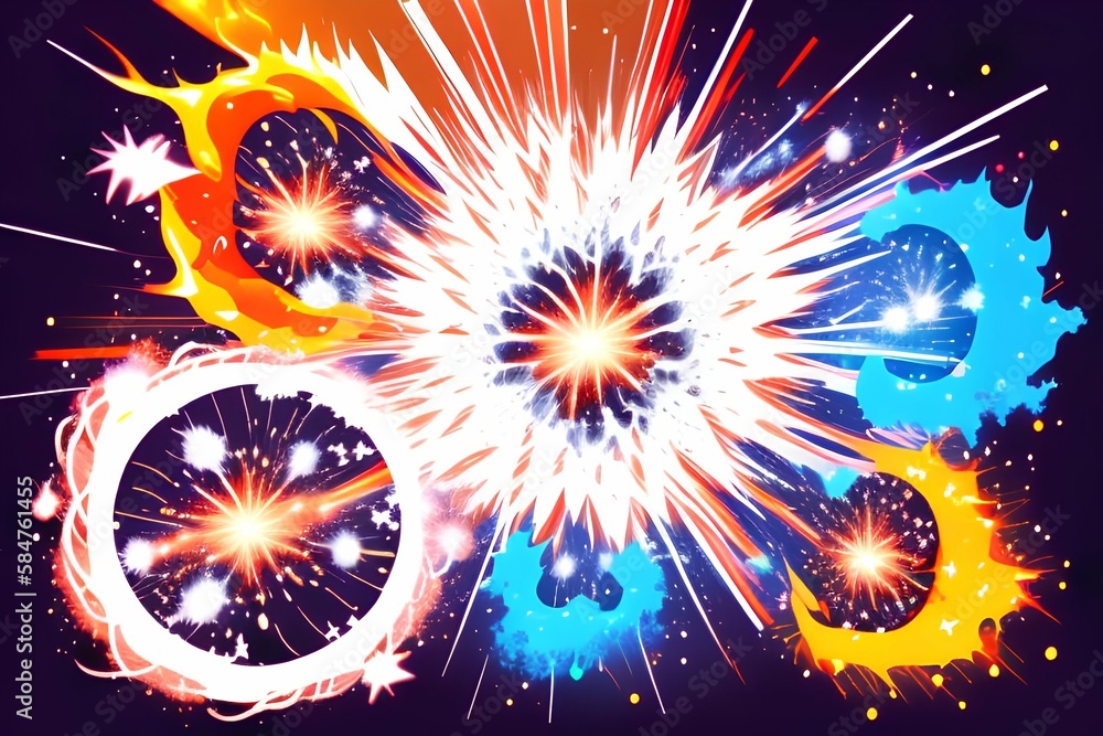 Set of white cartoon vector explosion effect frames. For promotion ...