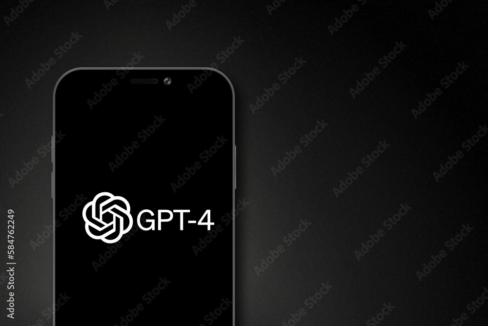 GPT - 4 logo on smartphone screen. OpenAI released new version of GPT 4 ...