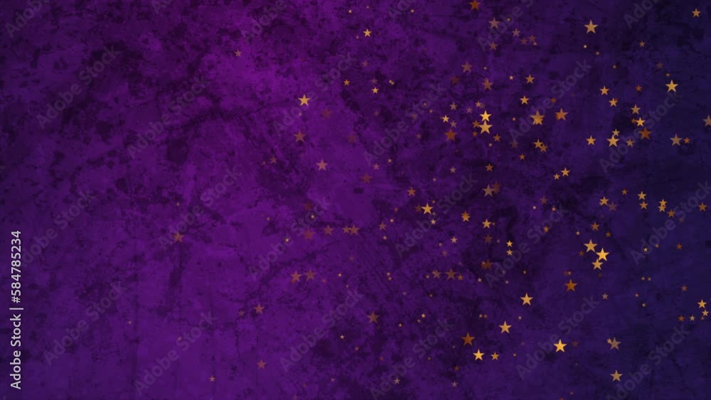 Dark violet grunge texture background with small golden stars. Seamless ...