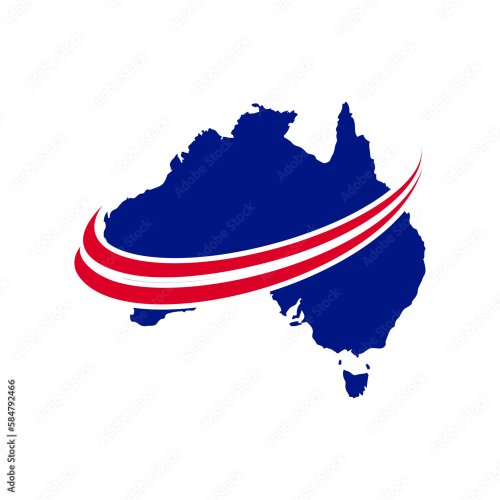australia map vector. australia symbol vector illustration, Kangoroo ...