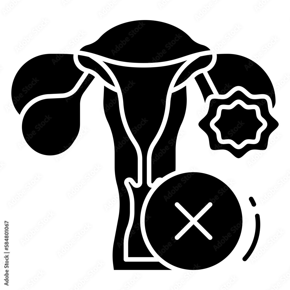 Solid PCOS icon Stock Vector | Adobe Stock