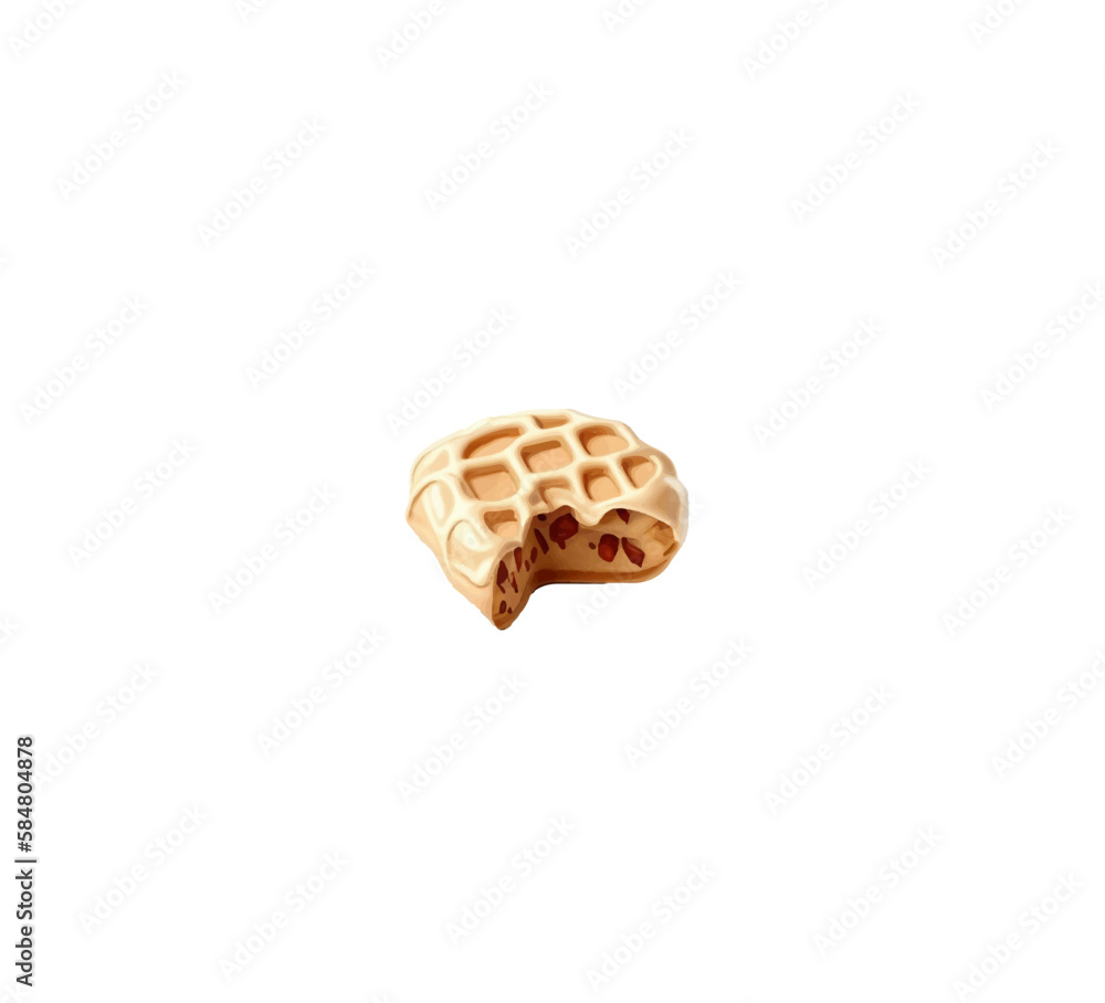 Piece of puff pastry pie and chocolate filling. Cartoon pie vector ...