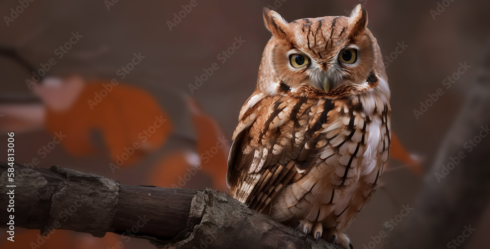 Generative AI, Captures the Intense Gaze of a Majestic Red Morph ...