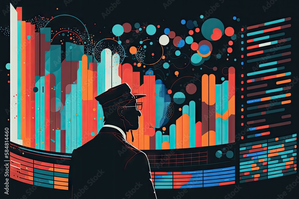 ภาพประกอบสต็อก data mining company, analyzing data to find patterns and ...