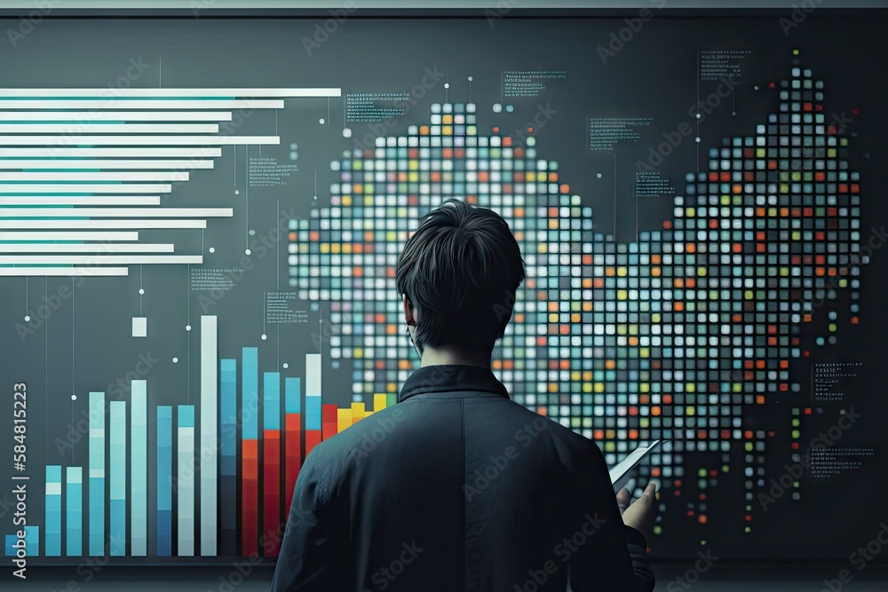 person, extracting information from large data set, with visual aids to ...