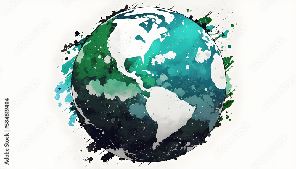 planet earth illustration. Symbol of life, nature, fund, ecology ...
