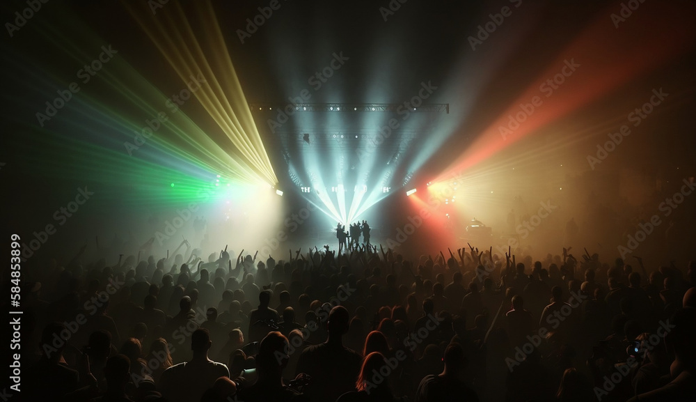 Club Party Crowd with RGB Lights - Wallpaper and Background Design ...