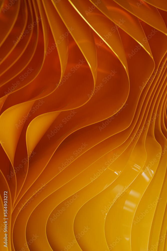 Abstract yellow background with layers of silk folded drapery Stock ...
