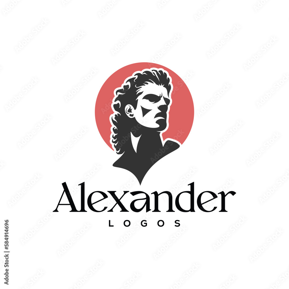 vector Alexander of Macedonia. Greek antique statue. Alexander the ...