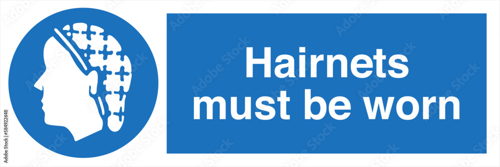 Safety Sign Marking Label Symbol Pictogram Standards Mandatory Hairnets ...