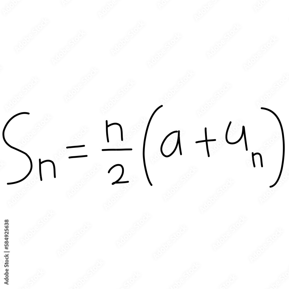 Simple math formulas written in handwritten style Stock Vector | Adobe ...