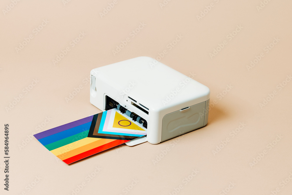 printing an intersex-inclusive progress pride flag Stock Photo | Adobe ...