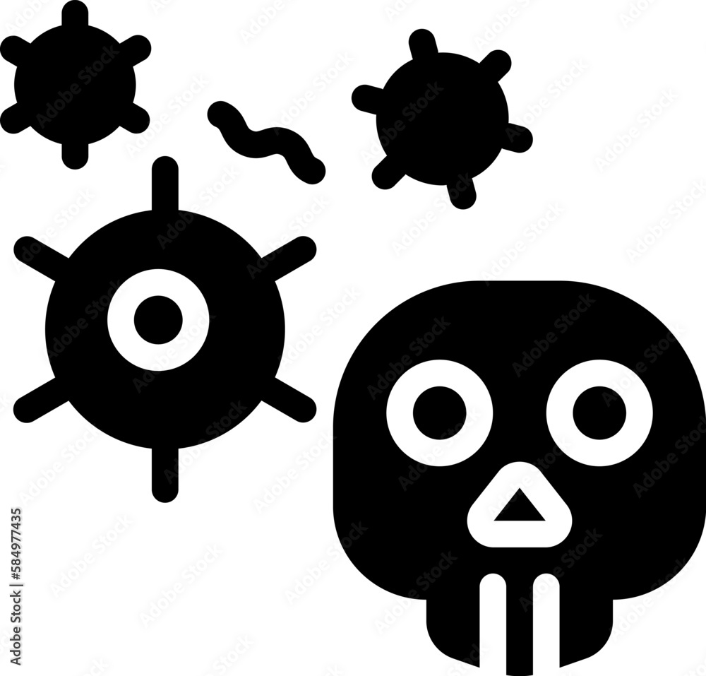 The deadly virus icon symbolizing a highly infectious and potentially ...