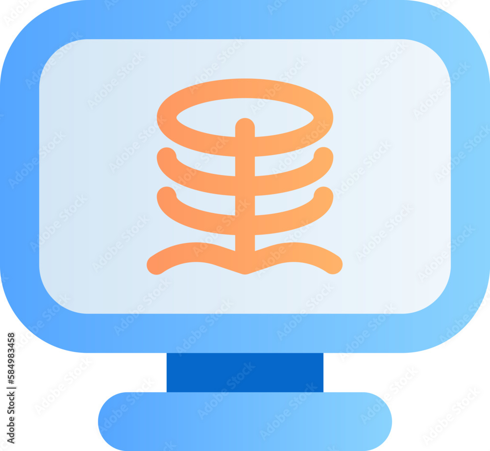 An X-ray icon represents medical imaging technology used to visualize ...