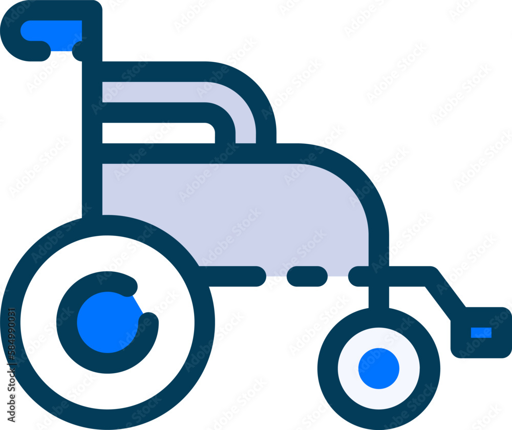 A wheelchair icon represents mobility and accessibility for people with ...