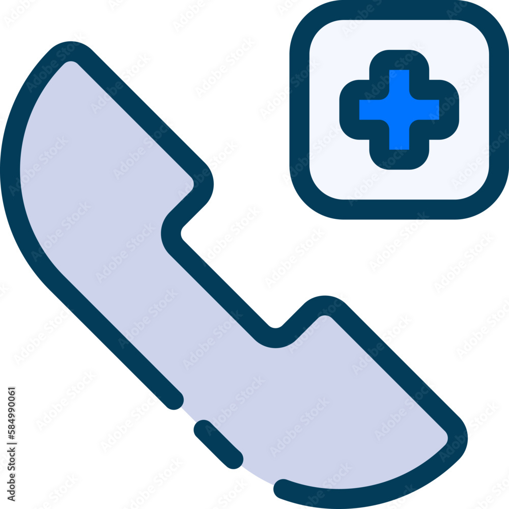 The emergency call icon, symbolizing urgent communication. The icon is ...