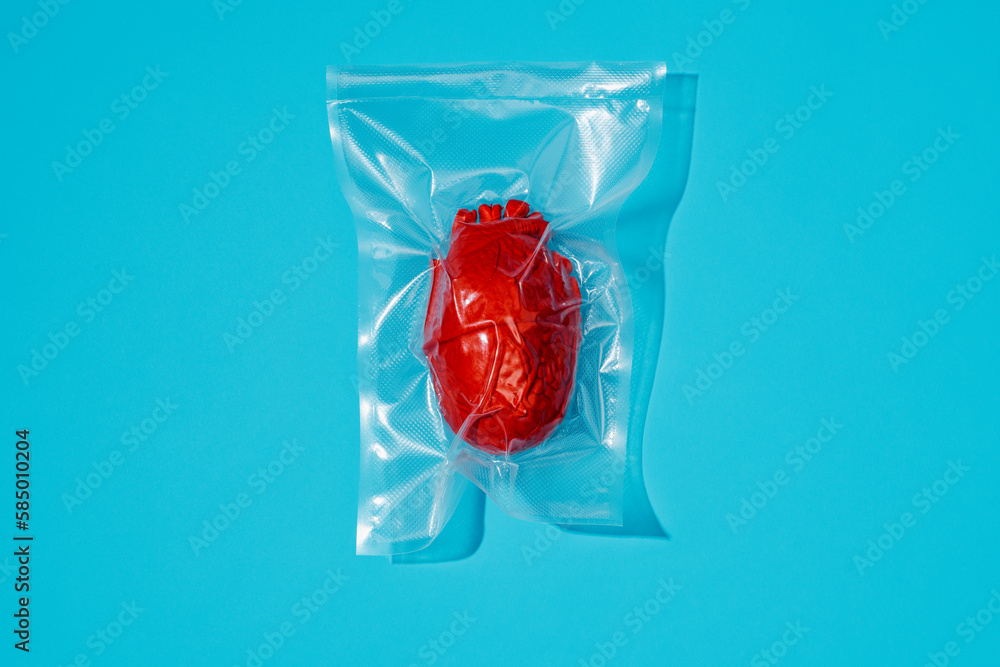 vacuum-packed fake human heart Stock Photo | Adobe Stock