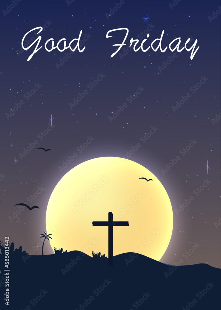 Good Friday banner and Poster. Good Friday is a Christian holiday ...