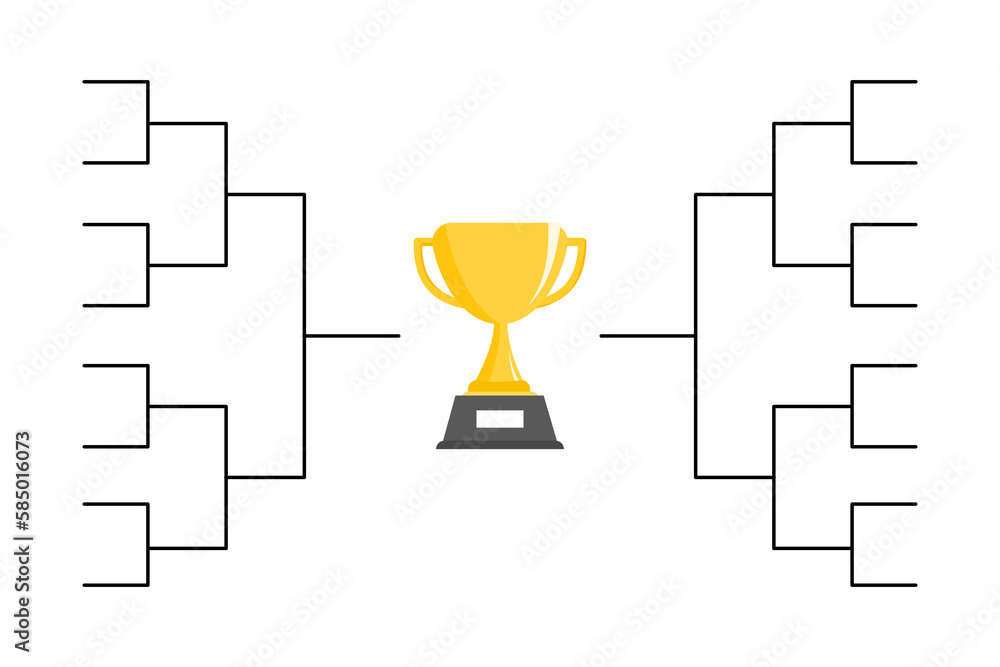 Tournament bracket templates on transparent background. Stock ...