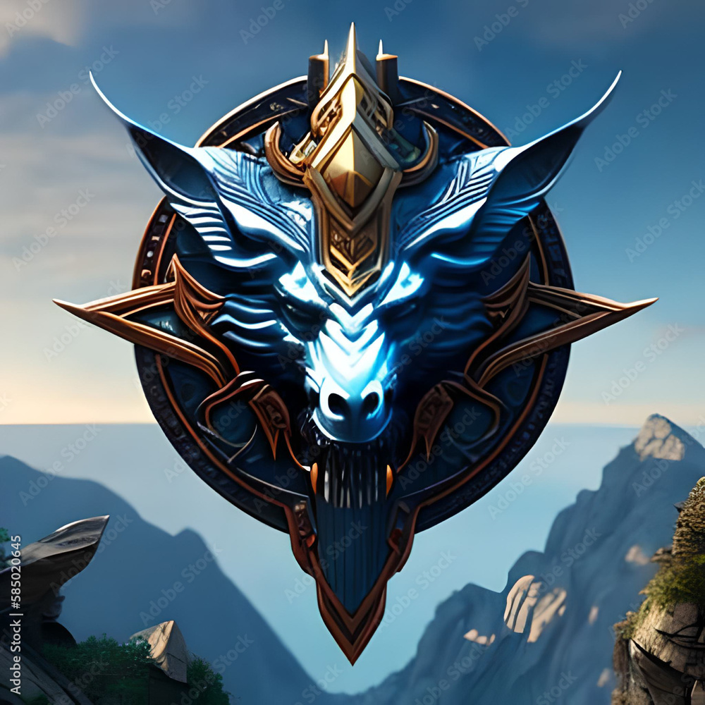 Wild Badge: The Significance of Mythical Creatures Stock Illustration ...