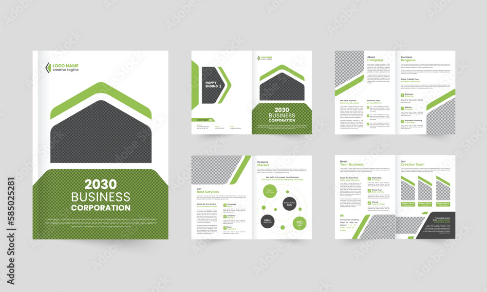 business brochure template layout design, business profile template ...