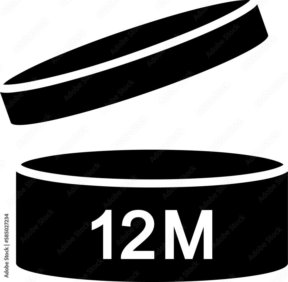 expiration date 12 month icon, period after opening symbol modern, icon ...