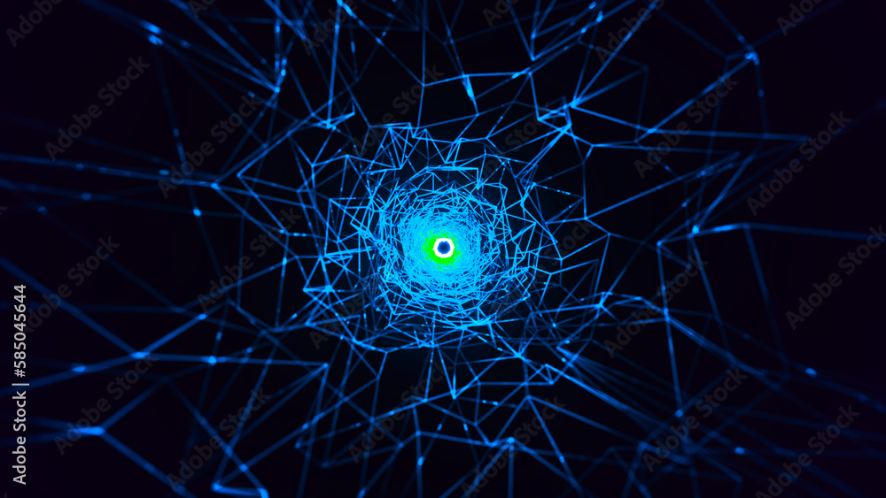 Colorful Tunnel Background. Abstract circular tunnel. Vortex tunnel ...