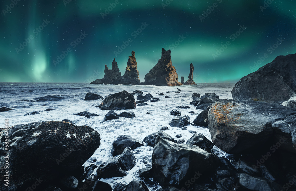 Scenic Image of Iceland. Fantastic nature landscape of Iceland ...