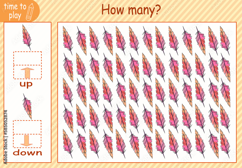 children's educational game, tasks. calculate how many items will be ...