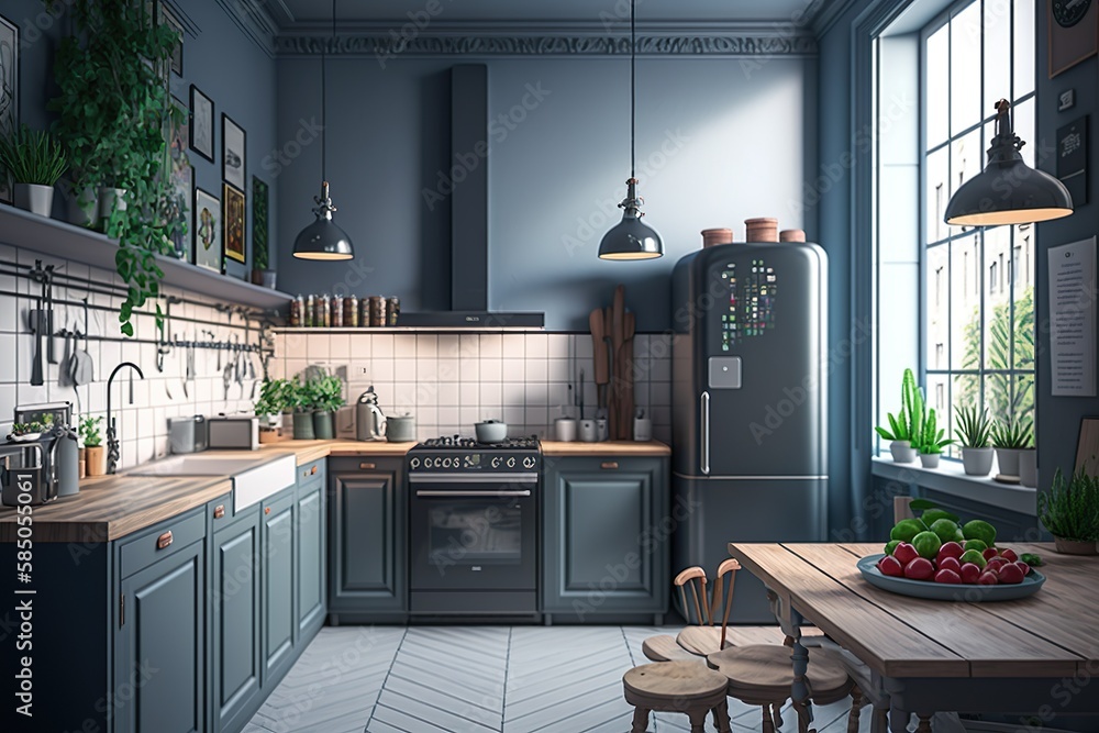 Amazing and classy images of kitchen interior design AI generated ...