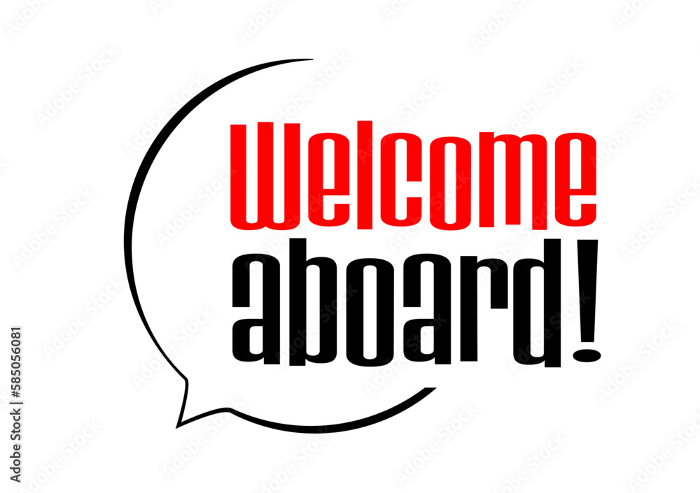 Welcome aboard Stock Vector | Adobe Stock