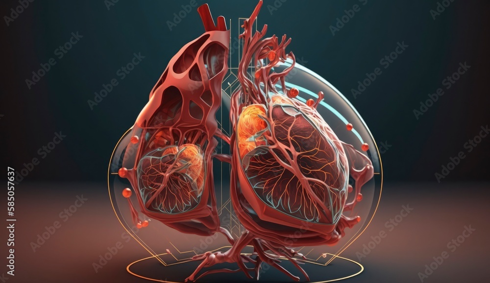 3d rendered medically accurate illustration of lung cancer, Lung cancer ...