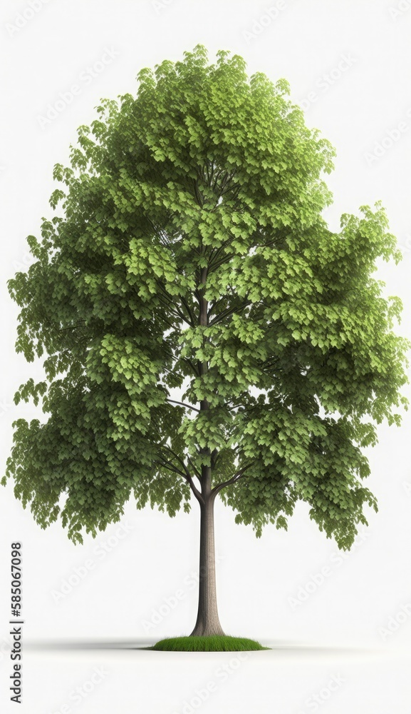 American beech trees, 3d rendering, for illustration, digital ...
