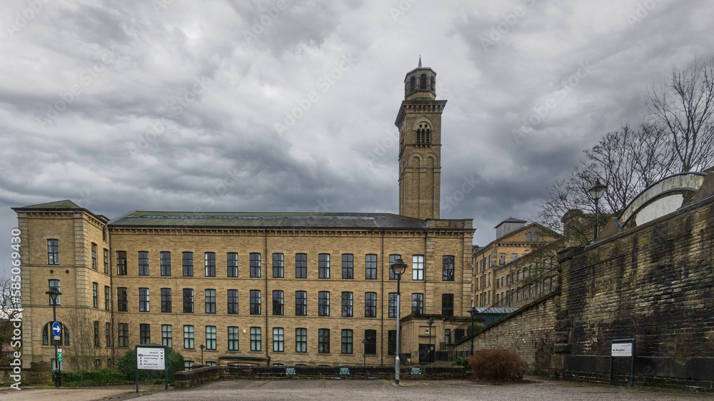 New Mill, built by Sir Titus Salt in his model village, Saltaire, has ...