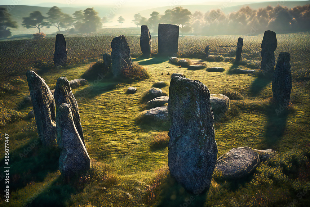 The ancient and mysterious stone circles of England's Avebury provide a ...