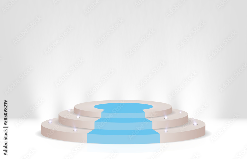 Vector illustration for laureates and winners. A pedestal or platform ...