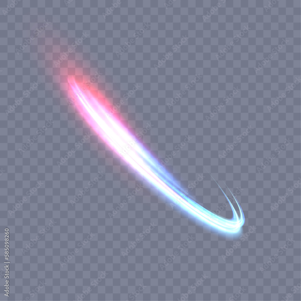 Vector illustration of dynamic light sources on a transparent ...