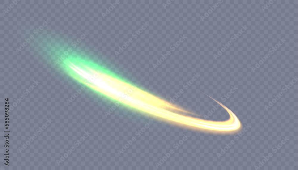 Vector illustration of dynamic light sources on a transparent ...