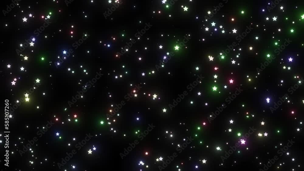 Glowing Twinkle colorful like white, green, Star Moving In Sky, Stars Moving On Space, Animation ...