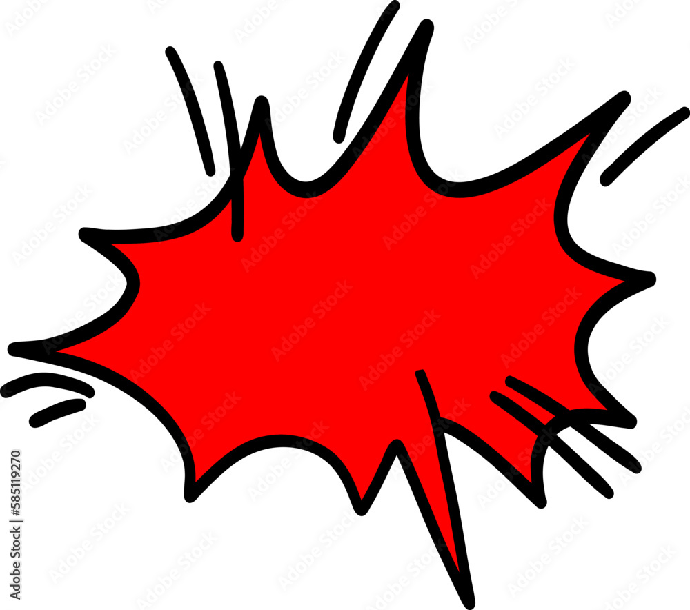 Red comics speech bubble Stock Vector | Adobe Stock