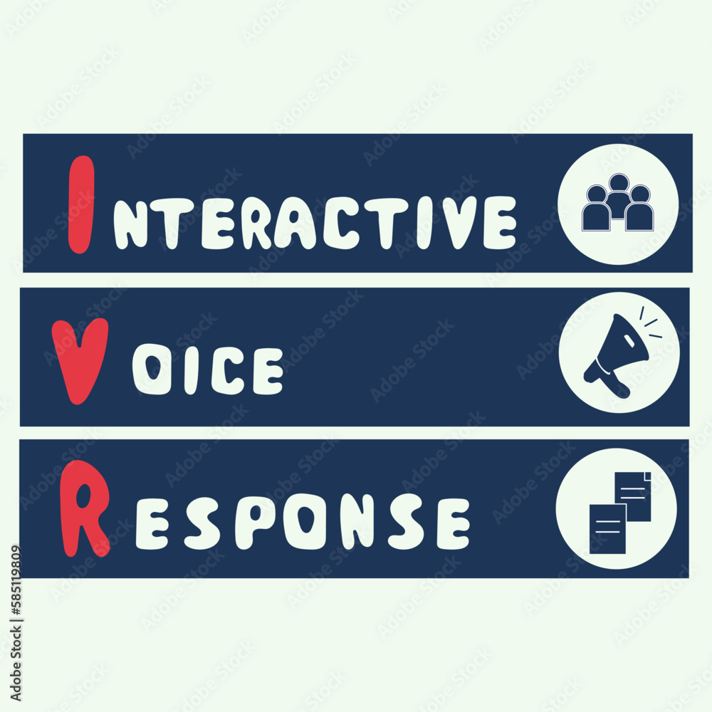 Interactive voice response symbol. Call center icon flat vector ...