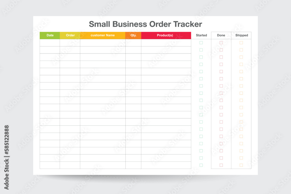 Small Business Order Tracker Sheet,Customer Order Tracker,Business ... Small Business Order Tracker Sheet,Customer Order Tracker,Business ...