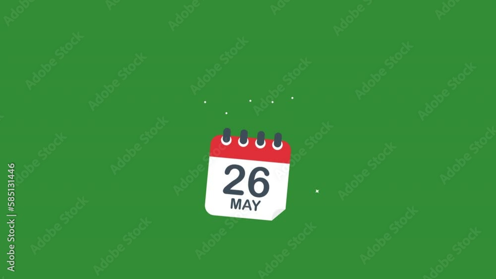 01 march calendar event animation. transition effect.green background ...