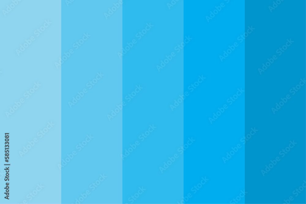 Cyan blue color palette vector illustration, Shades of Blue Color ...