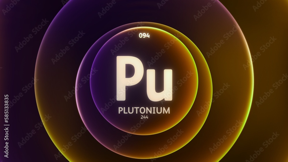 Plutonium as Element 94 of the Periodic Table. Concept illustration on ...