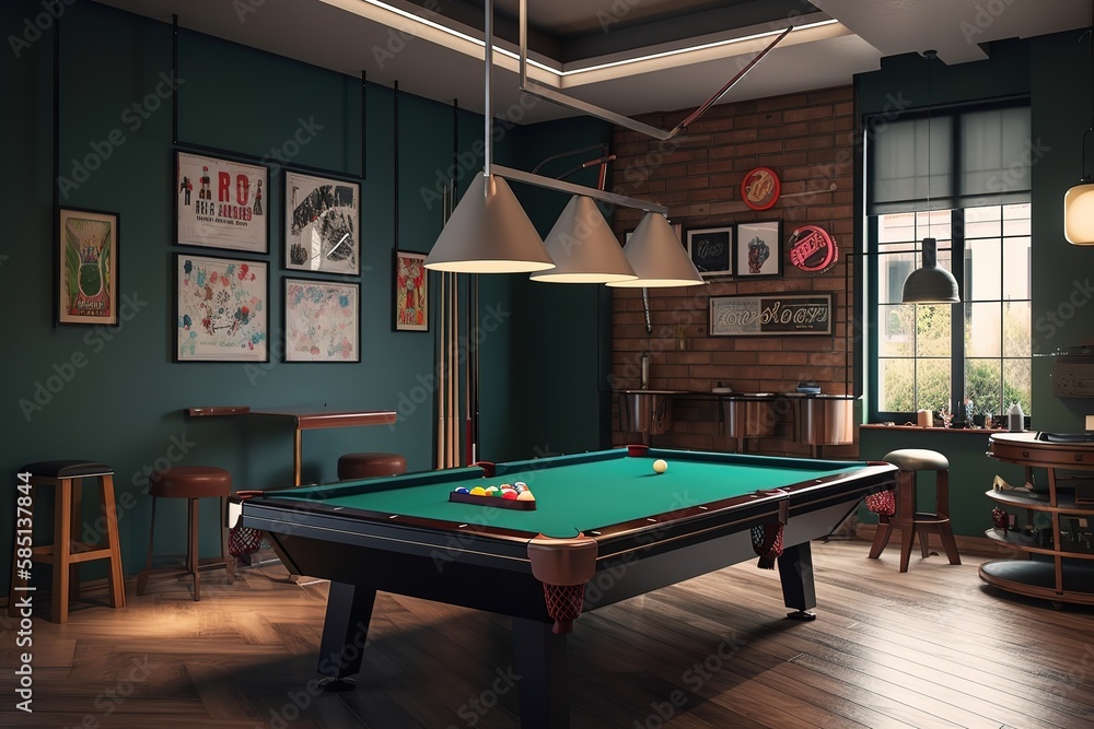 Game Room: Create a set of images that showcase a fun, playful game ...